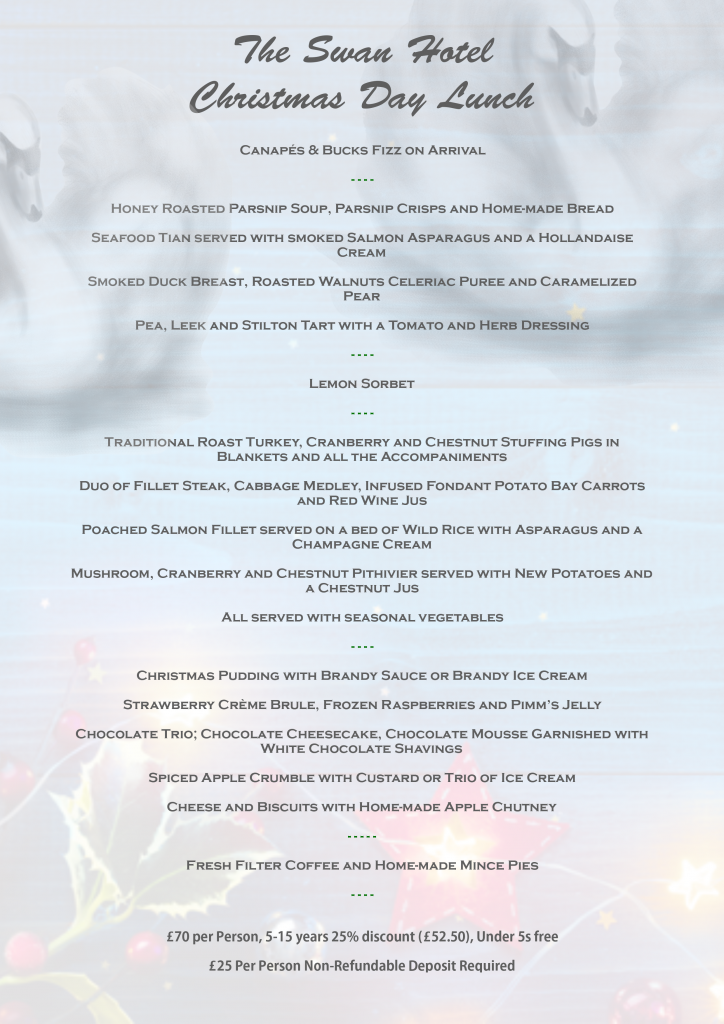 Christmas Lunch 2018 | The Swan Hotel